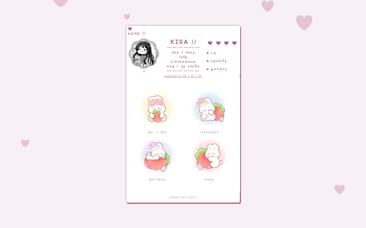 kisa’s super duper amazing cool carrd